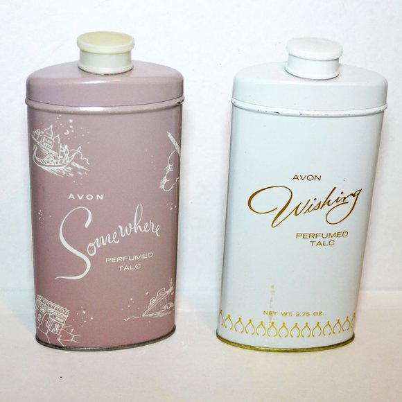 Avon | Bath & Body | 2 Containers Avon Scented Talc 275 Oz Vintage ...